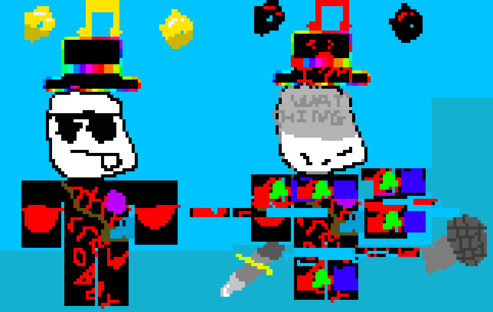 Me Vs Mme Evil Pixel Art Maker