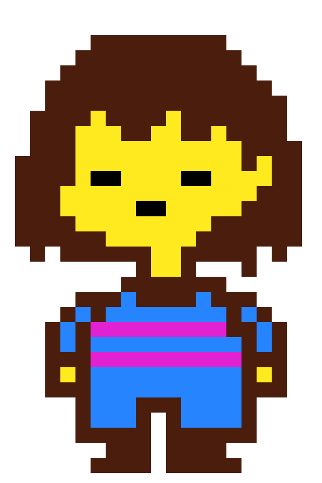 Undertale Frisk Sprite Pixel Art Maker