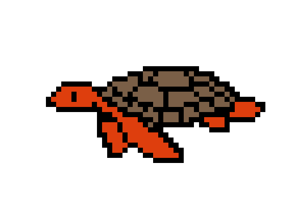 Sea Turtle red | Pixel Art Maker