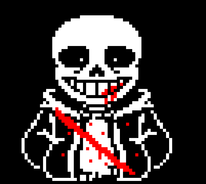 -gets hit- -shop keeper sans | Pixel Art Maker