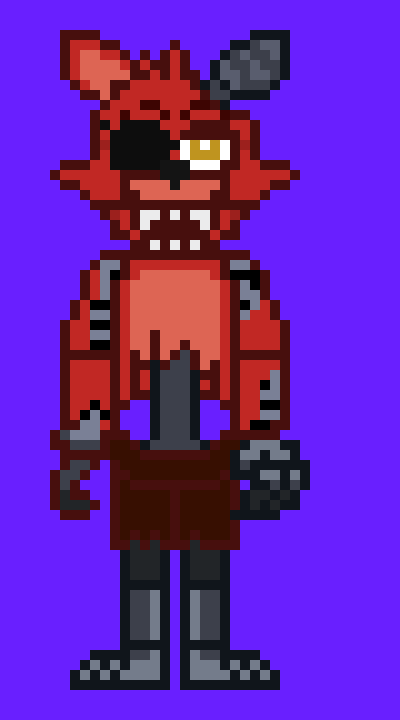 this is withered foxy | Pixel Art Maker