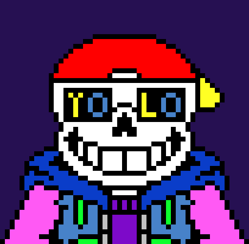 *FRESH POOF next to creator sans* WHATSUP BROSKIE | Pixel Art Maker