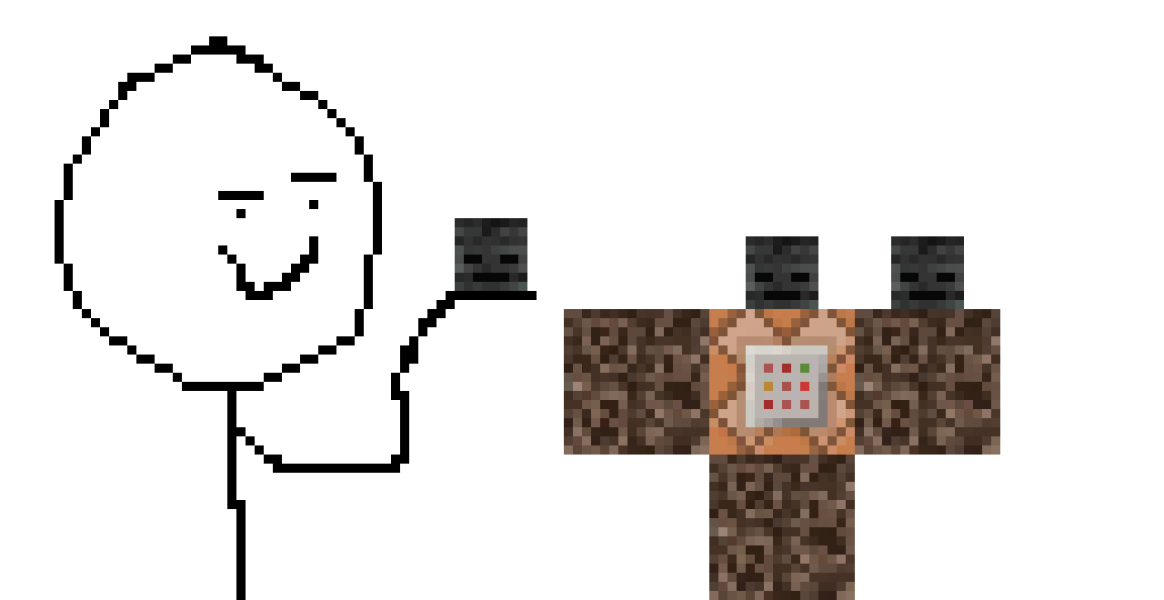 lemme summon a wither storm rq | Pixel Art Maker