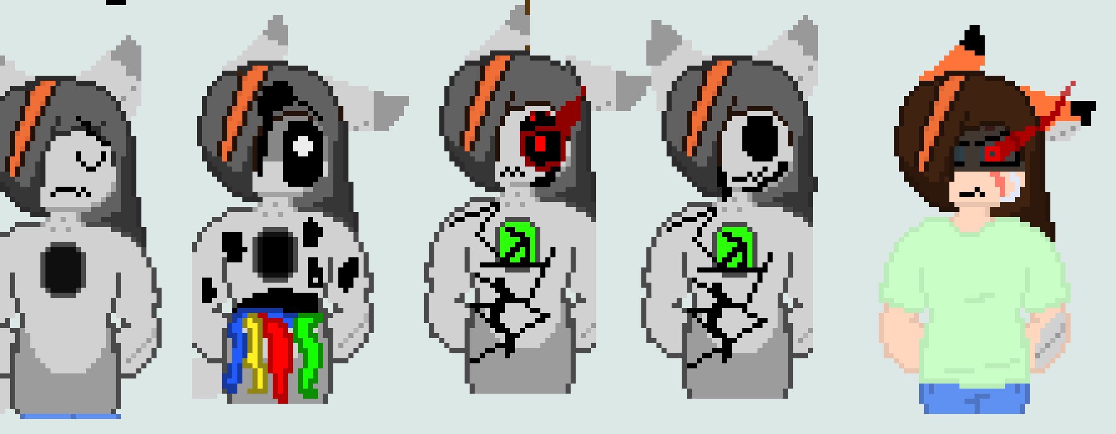 fixed expressions -inky | Pixel Art Maker