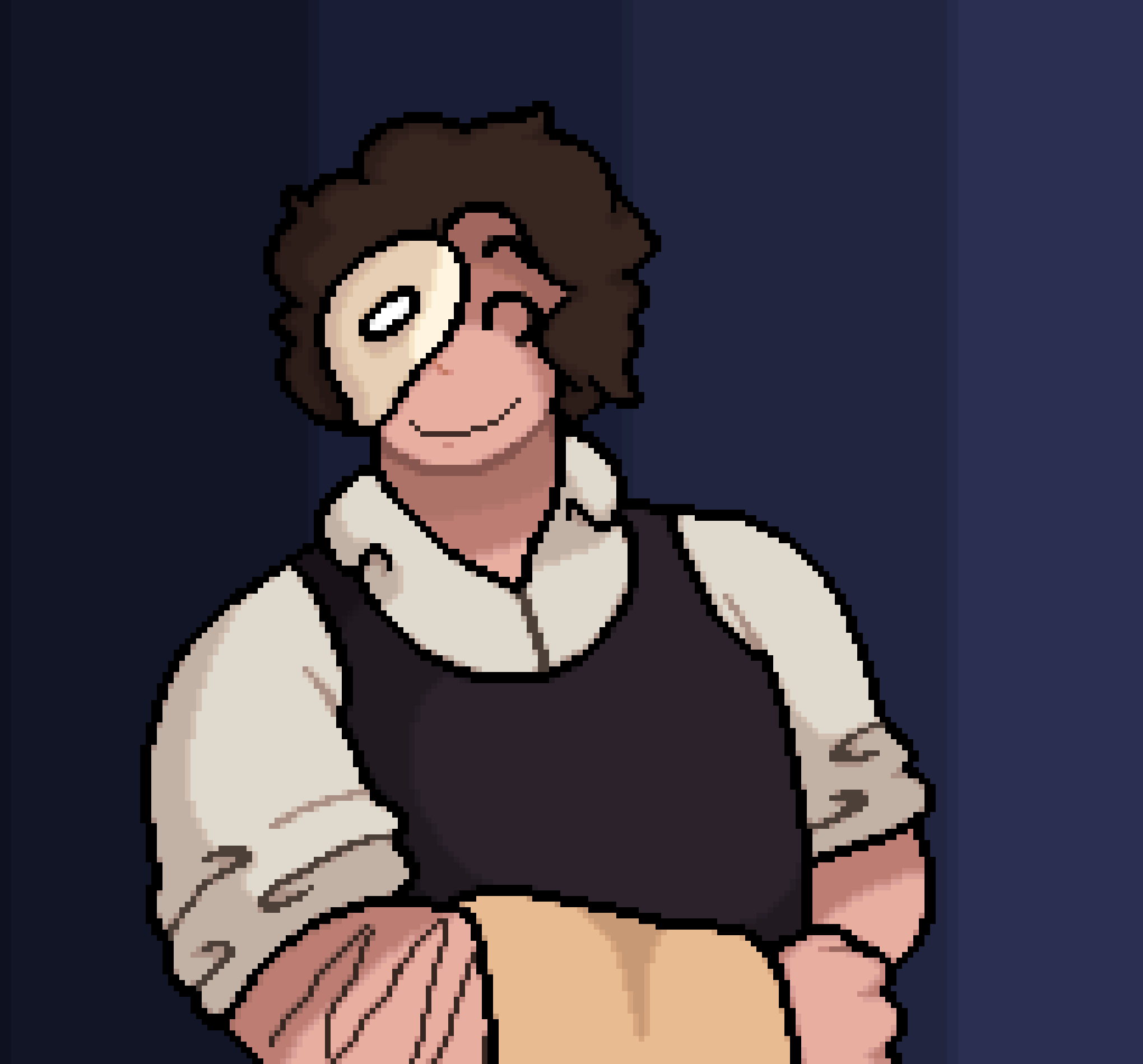 -He leaned on the counter..- Hello Madame and Monsieur.. What may I ...