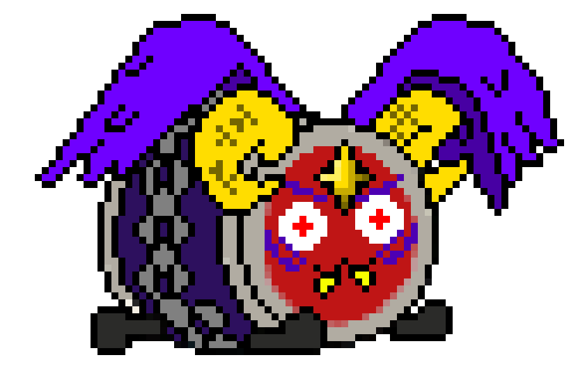 -looks up, summoning a red demonic portal again, flying into it, and a ...