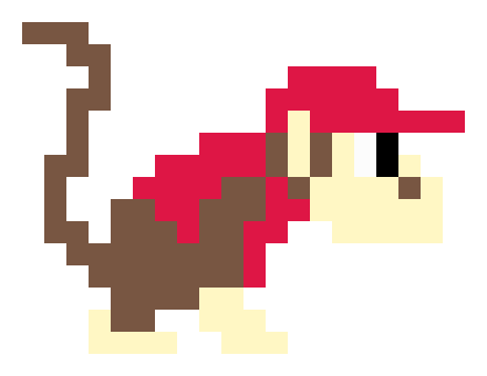 Donkey Kong Pixel Art Donkey Diddy Kong Sprites Nintendo ...