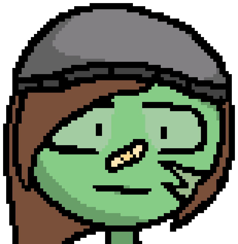 she places an anti-gravity glyph on herself | Pixel Art Maker