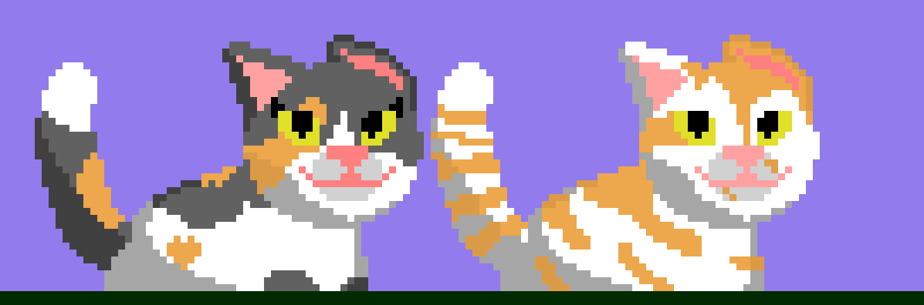 chester and lily walk up to oreo* | Pixel Art Maker