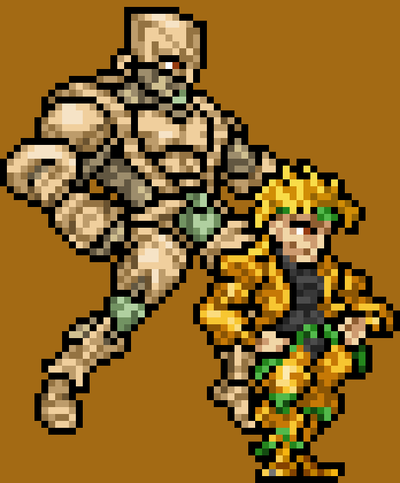 :He summons ZA WARUDO: -DIO | Pixel Art Maker